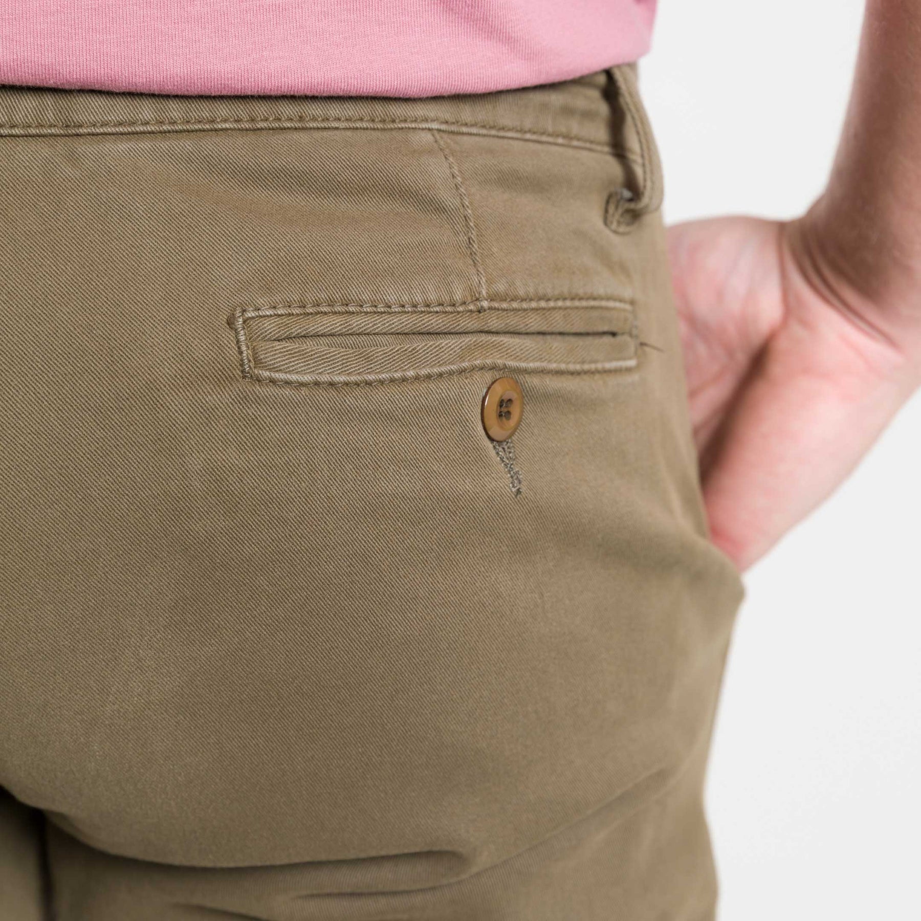 Ash & Erie Birch Washed Stretch Chinos for Short Men