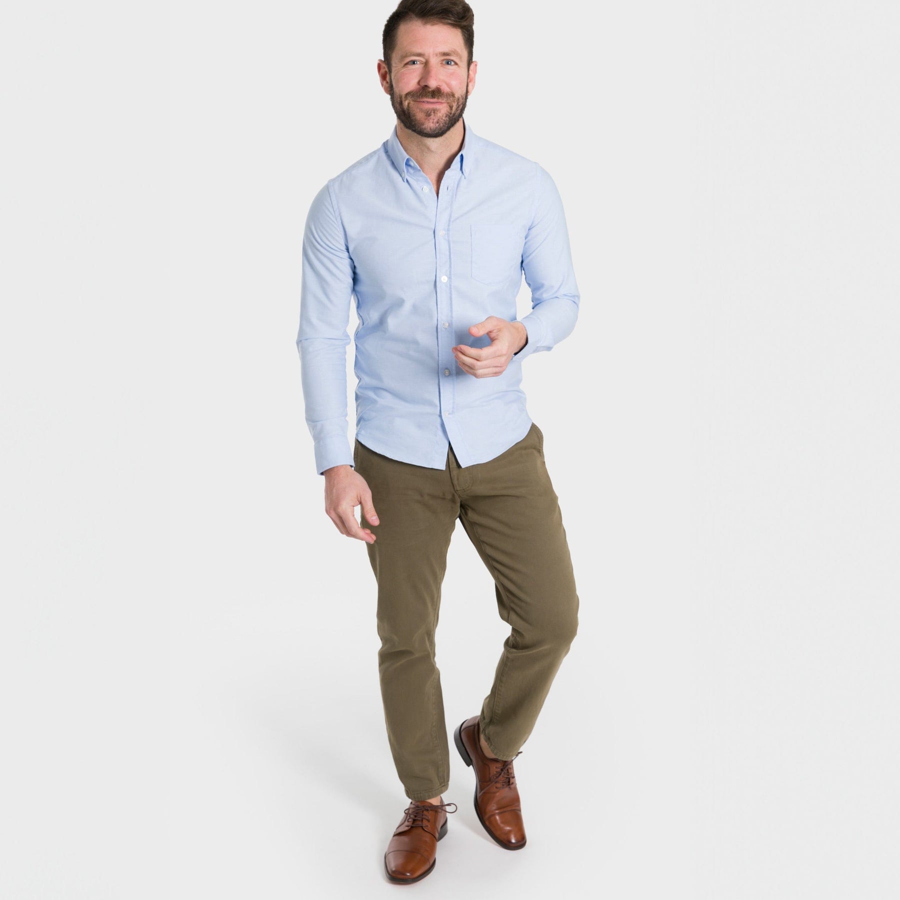 Ash & Erie Birch Washed Stretch Chinos for Short Men