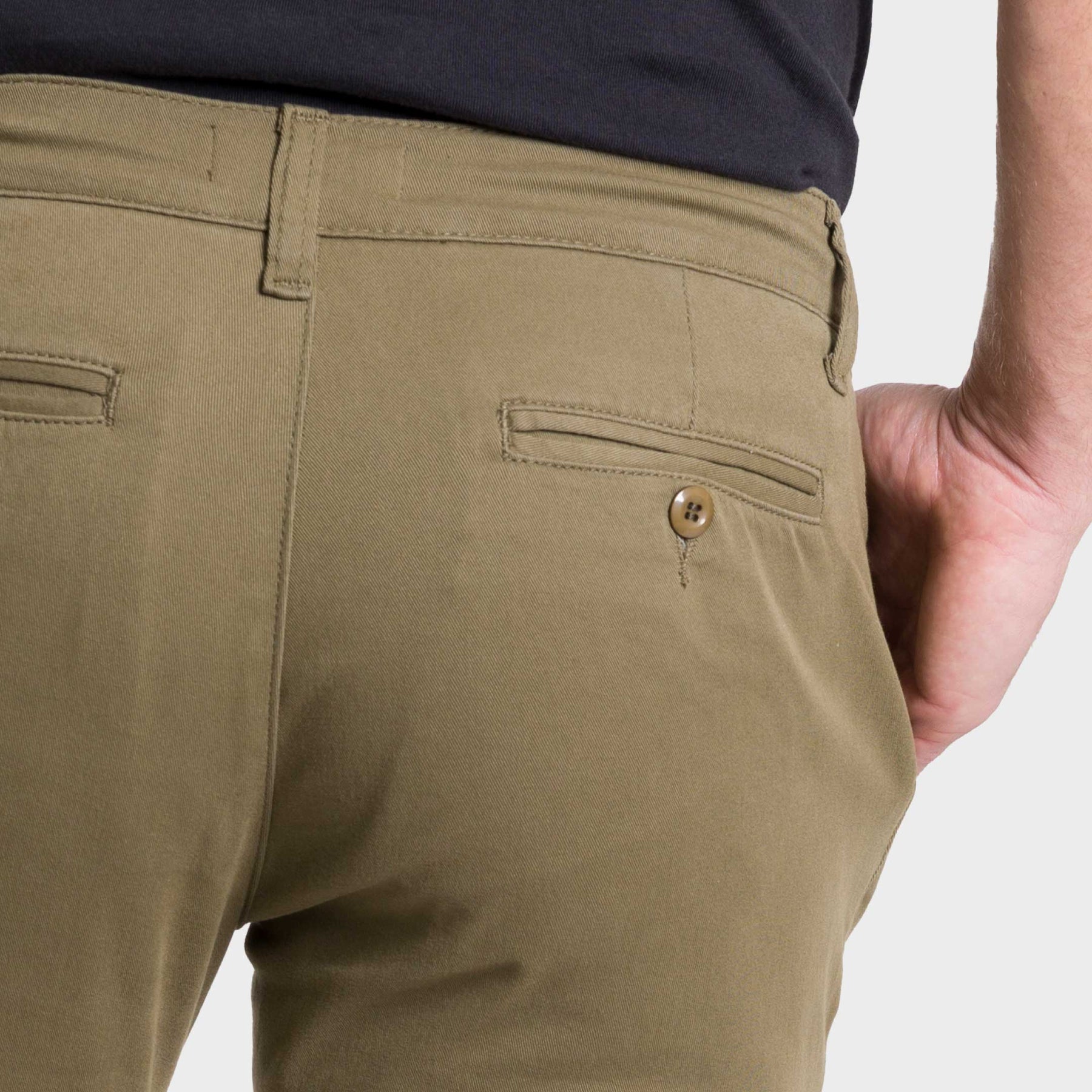 Ash & Erie Light Green Lightweight Stretch Chinos for Short Men