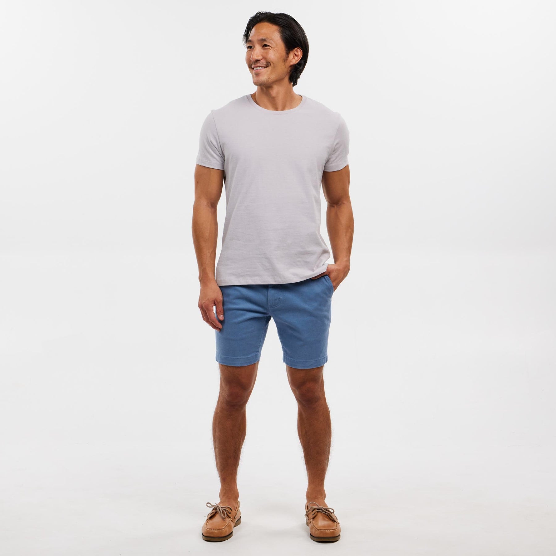Ash & Erie Riverbank Stretch Washed Chino Short for Short Men