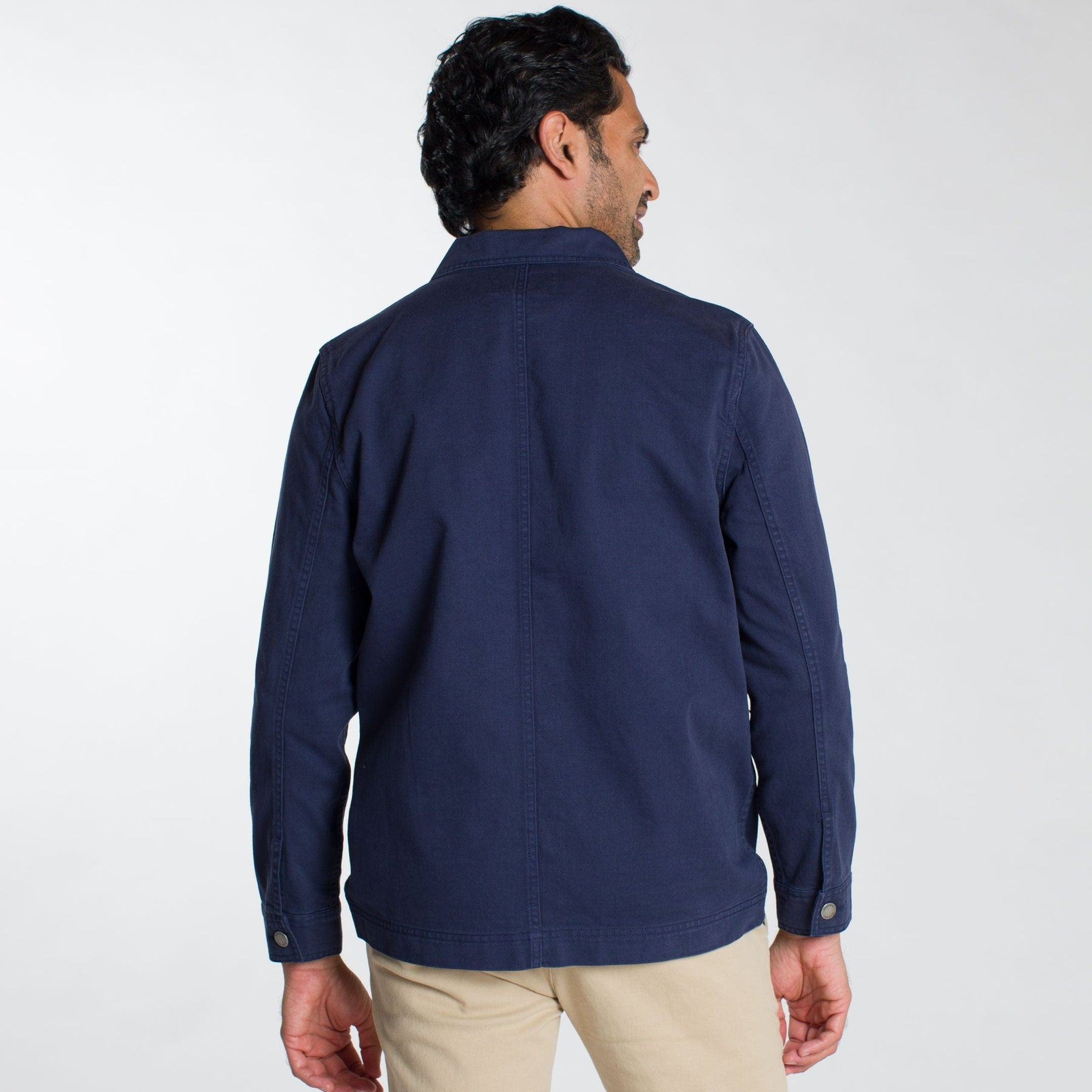 Ash & Erie Navy Chore Jacket for Short Men