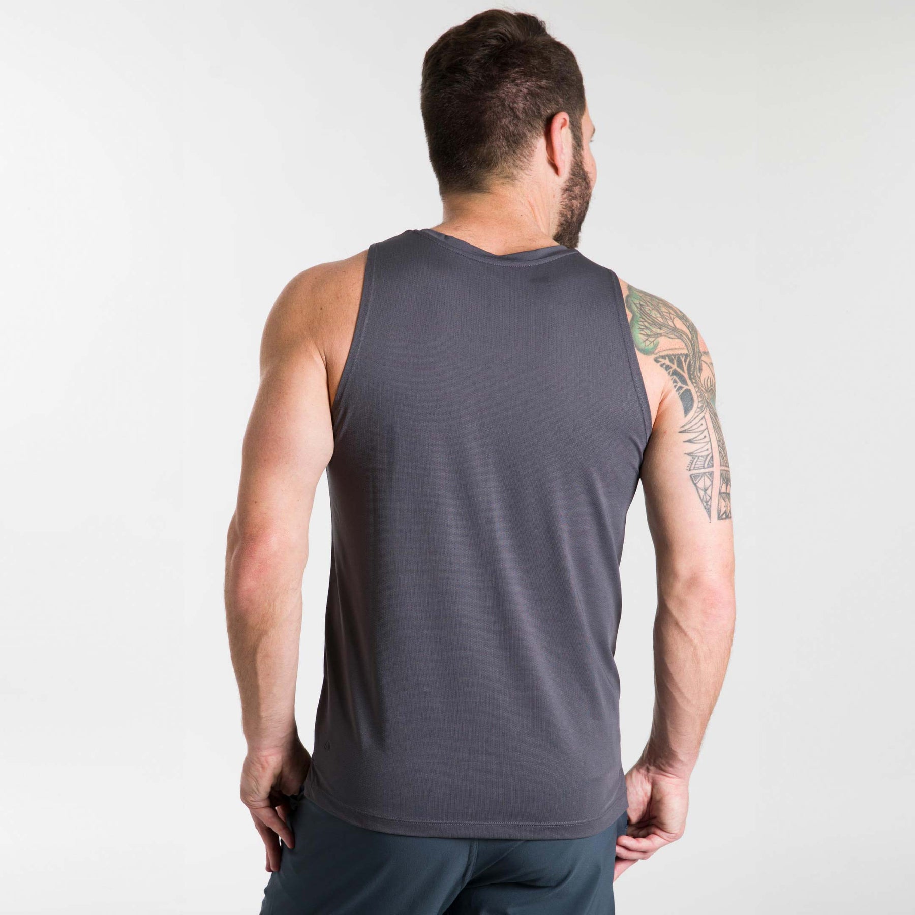 Ash & Erie Charcoal Hybrid Ultralight Tanks for Short Men