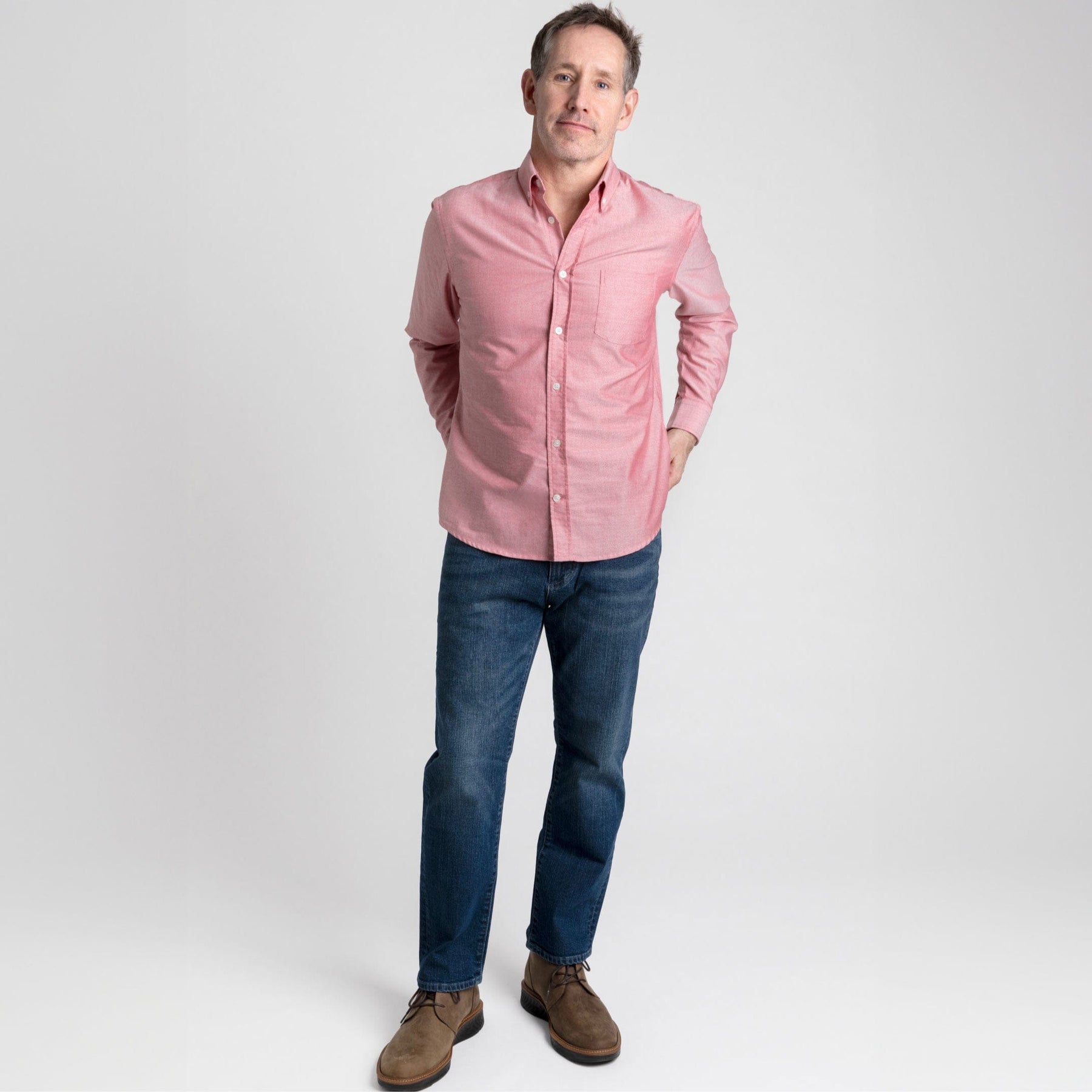 Ash & Erie Straight Fit Deep Sea Wash Denim Jeans for Short Men