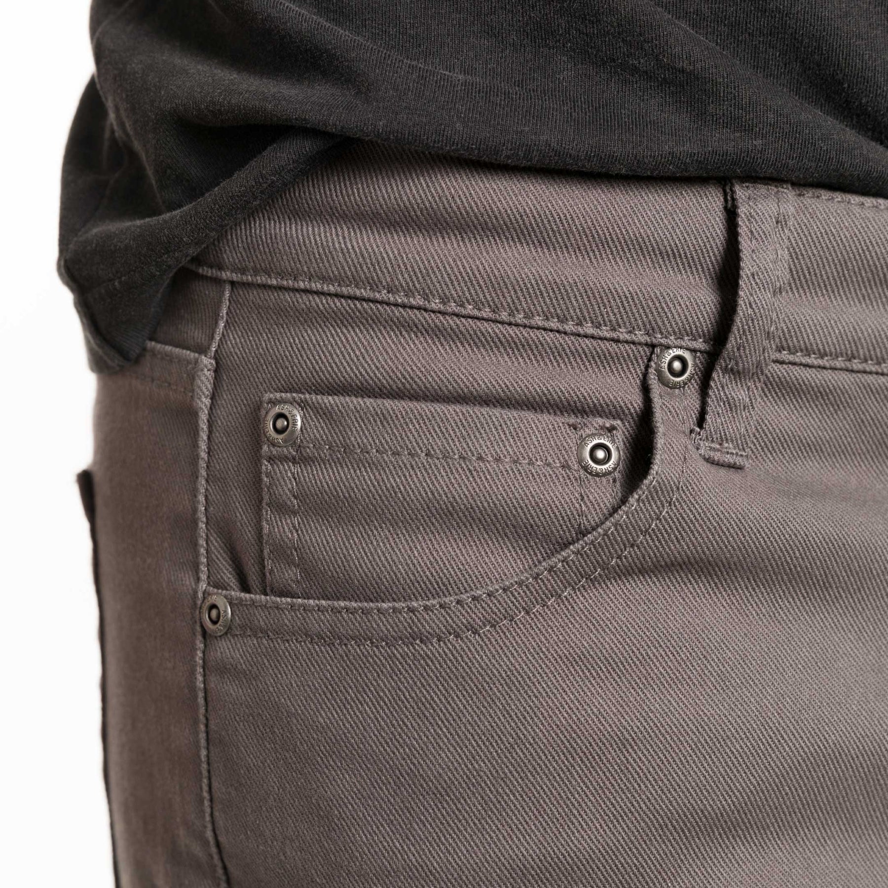 Ash & Erie Boulder Grey Weekend Jeans for Short Men