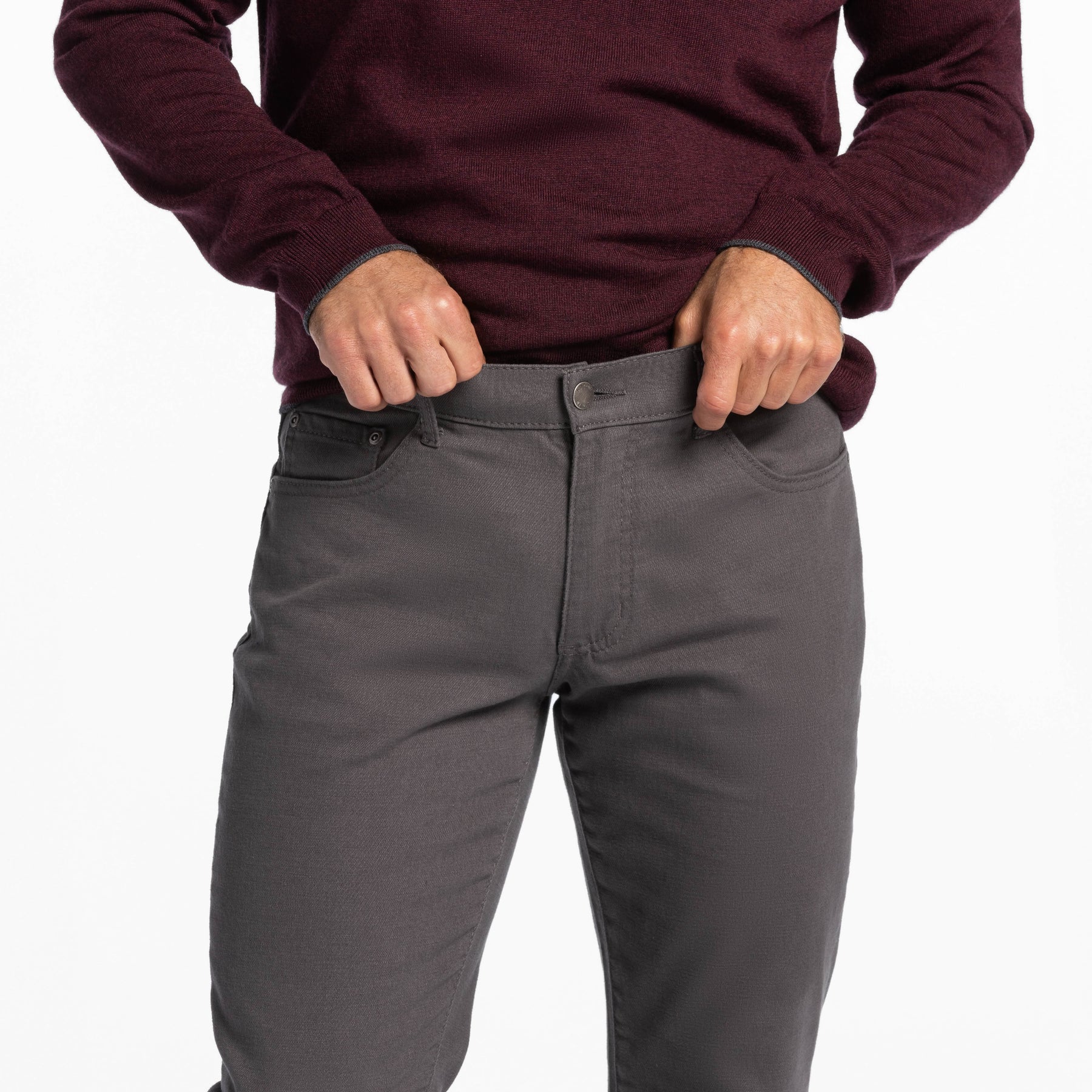 Ash & Erie Slate Grey Weekend Jeans for Short Men