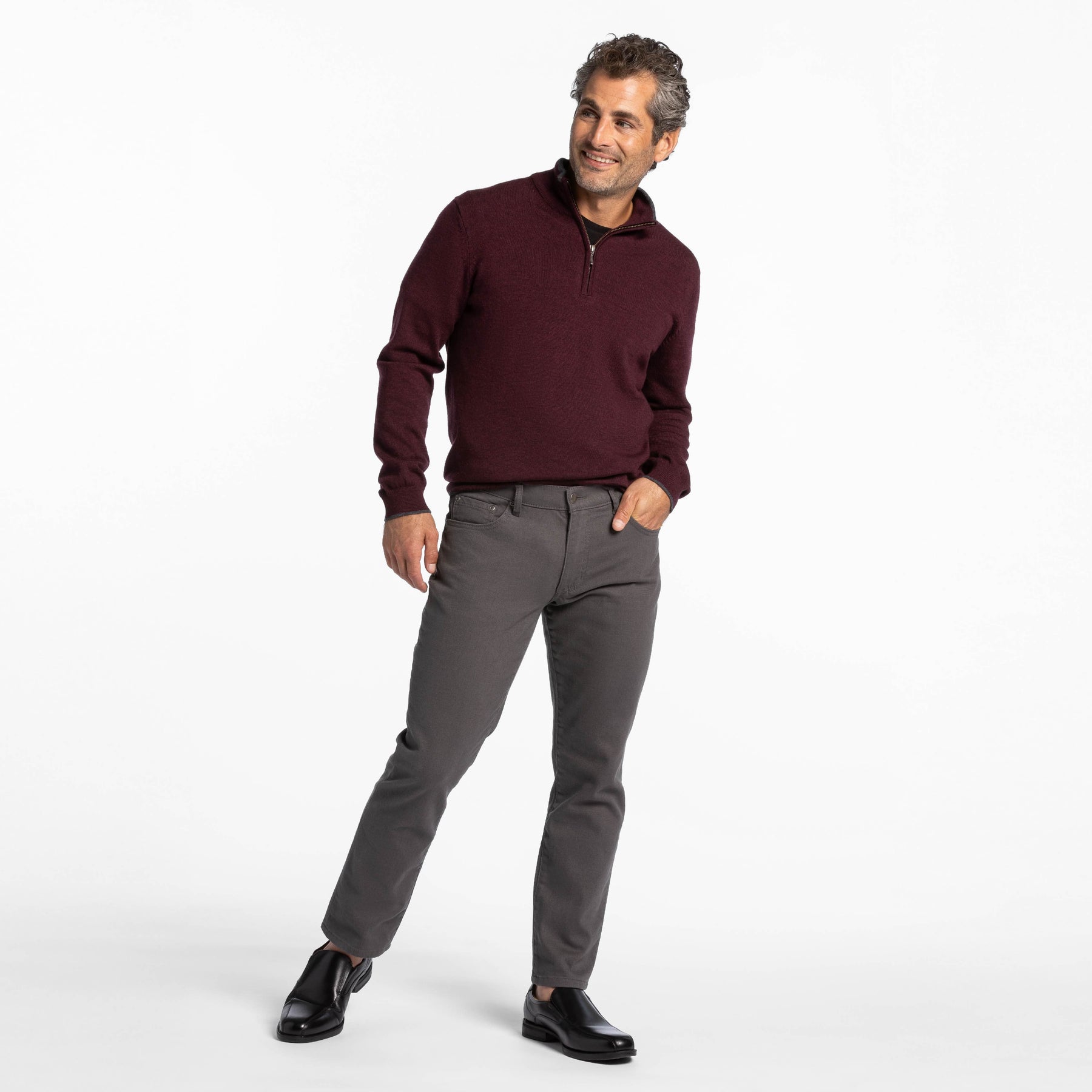 Ash & Erie Slate Grey Weekend Jeans for Short Men