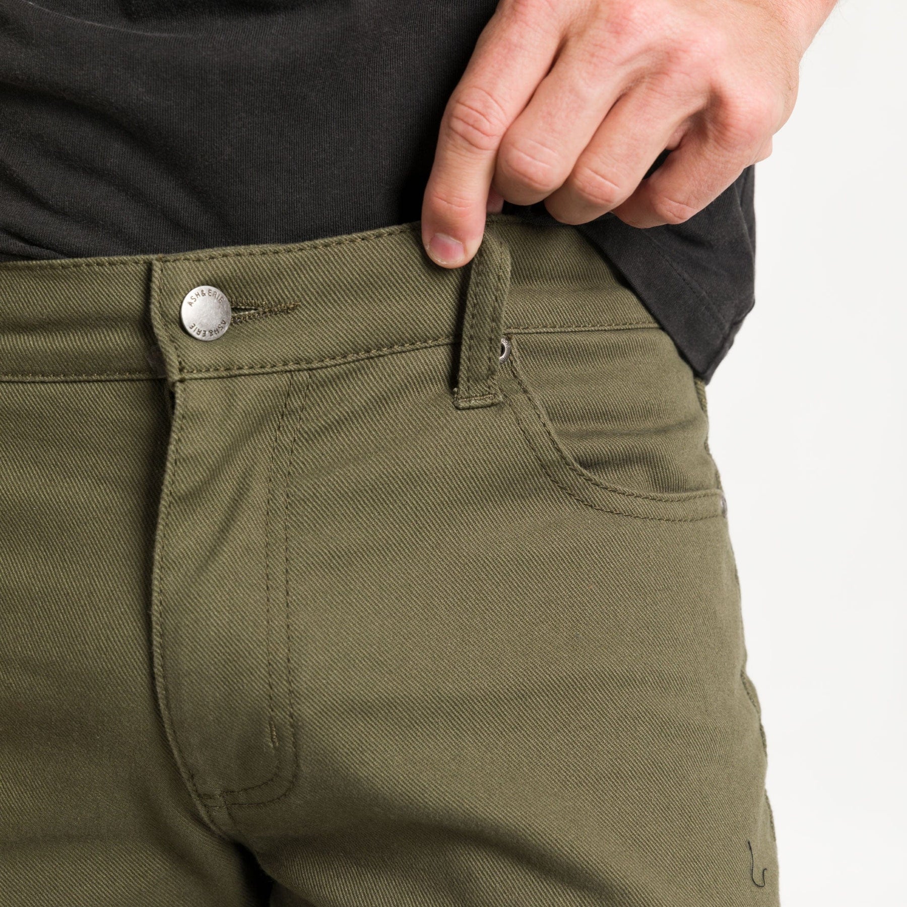 Ash & Erie Taiga Green Weekend Jeans for Short Men